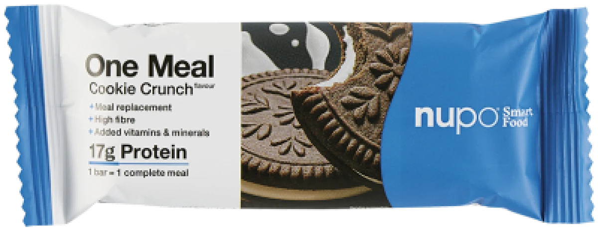 ONE MEAL BAR fra NUPO COOKIE CRUNCH hos REMA 1000 | Goma